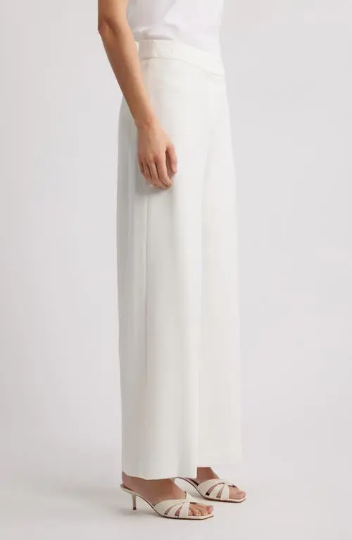 TAHARI ASL Wide Leg Trousers - White
