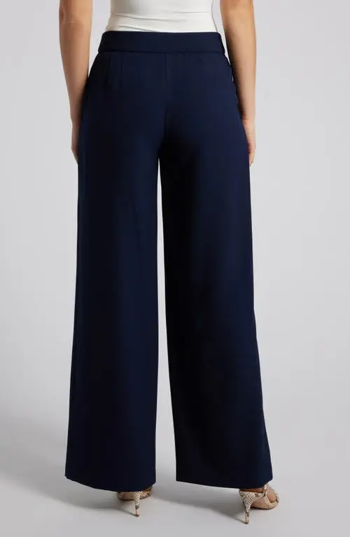 TAHARI ASL Wide Leg Pants - Deep Navy