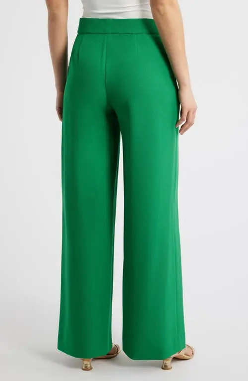 TAHARI ASL Wide Leg Pants - Emerald