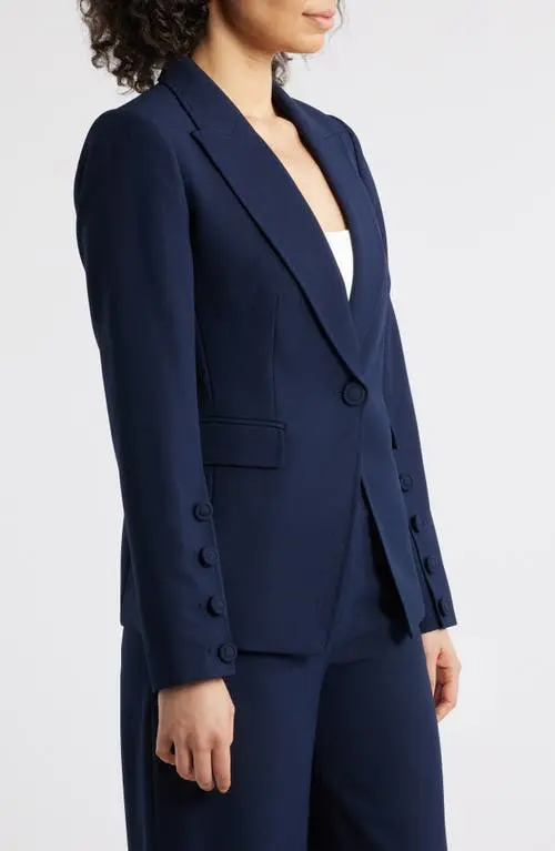 TAHARI ASL One-button Blazer - Deep Navy