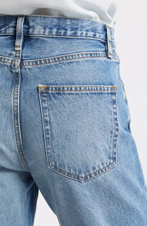 FRAME Vertical High-waist Straight-leg Jeans - Trust