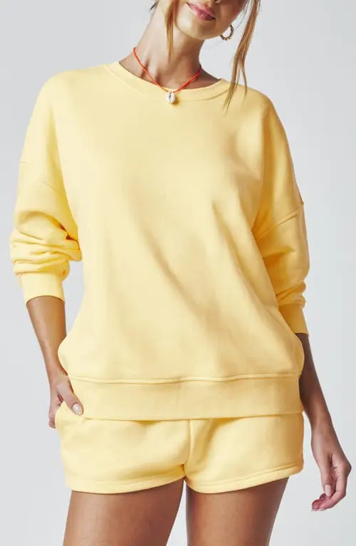 FLORENCE BY MILLS Cozy Crush Oversize Sweatshirt - Popcorn