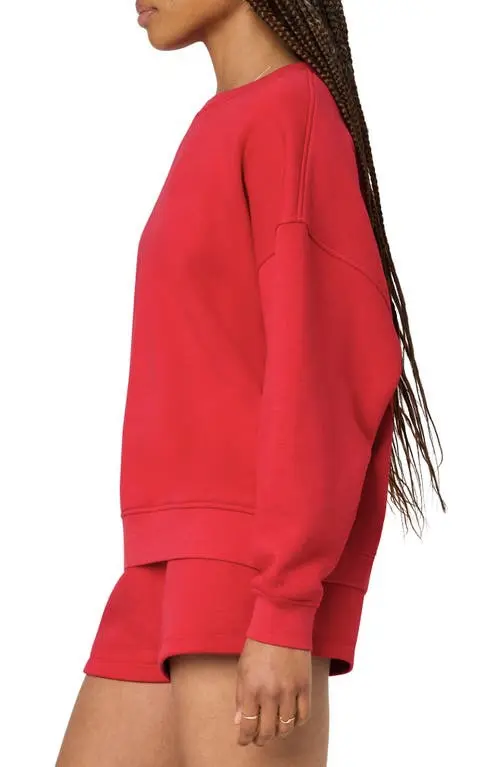 FLORENCE BY MILLS Cozy Crush Oversize Sweatshirt - Scarlet