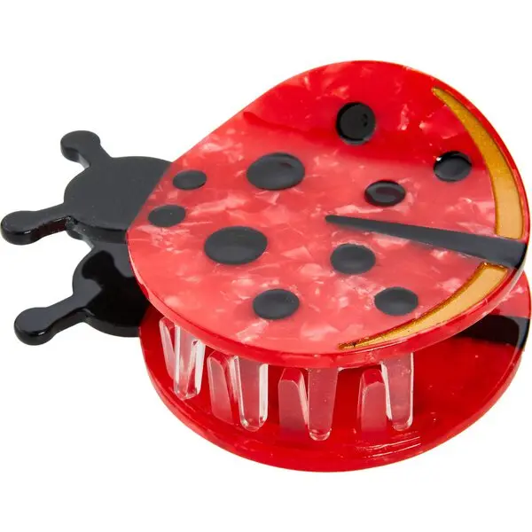 SOLAR ECLIPSE Ladybug Claw Clip - Red