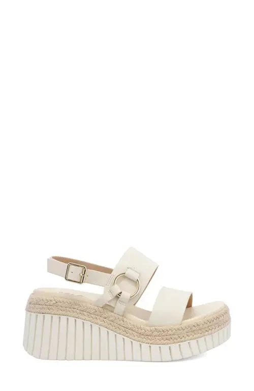 Mia Yuna Espadrille Platform Wedge Sandals - Bone