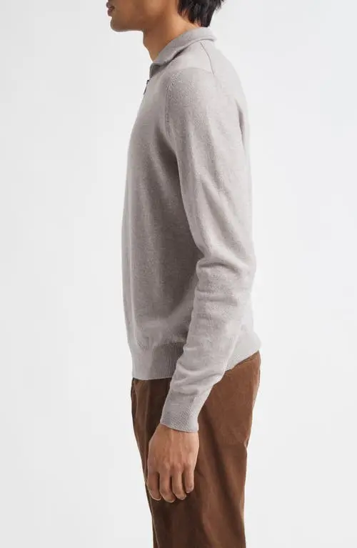 Massimo Alba Half Zip Cashmere Pullover - Tortora
