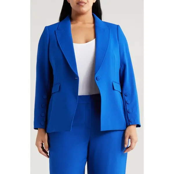 TAHARI ASL One-button Blazer - Cobalt