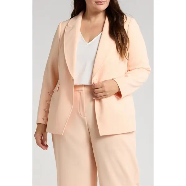 TAHARI ASL One-button Blazer - Parfait