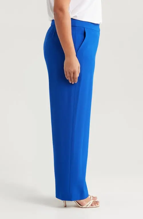 TAHARI ASL Wide Leg Trousers - Cobalt