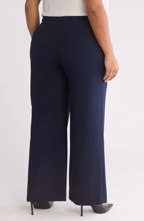 TAHARI ASL Wide Leg Trousers - Deep Navy