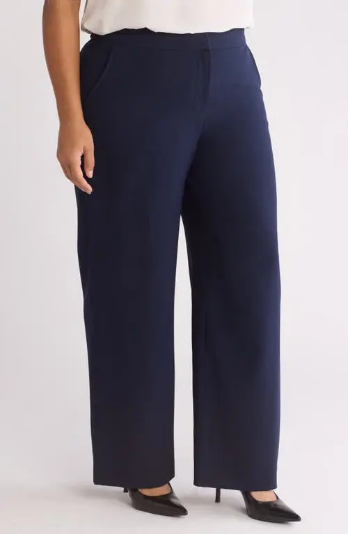 TAHARI ASL Wide Leg Trousers - Deep Navy