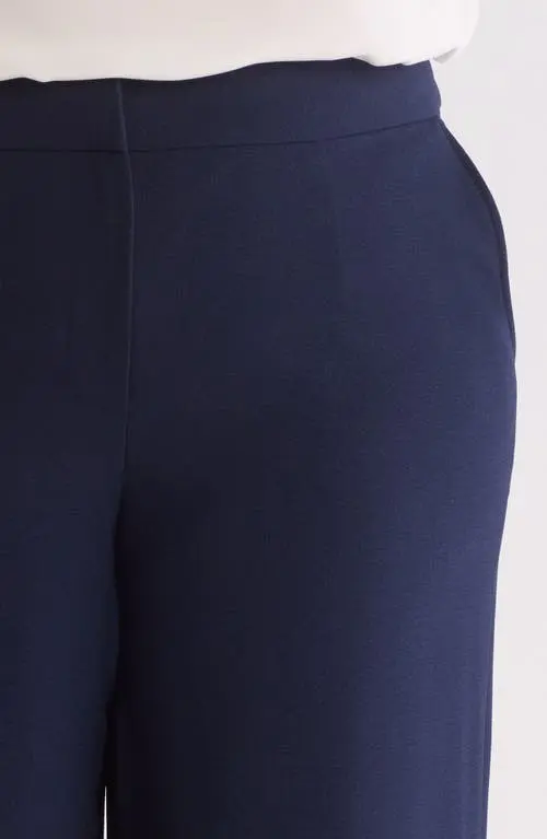 TAHARI ASL Wide Leg Trousers - Deep Navy