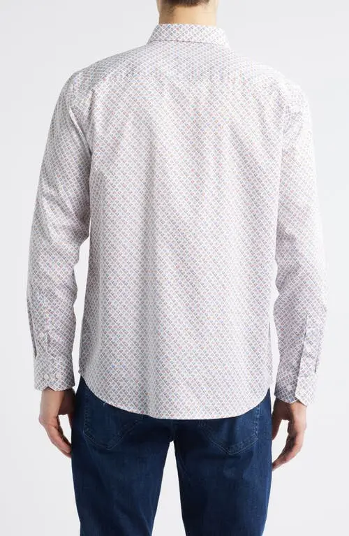 Johnston & Murphy Fan Print Button-up Shirt