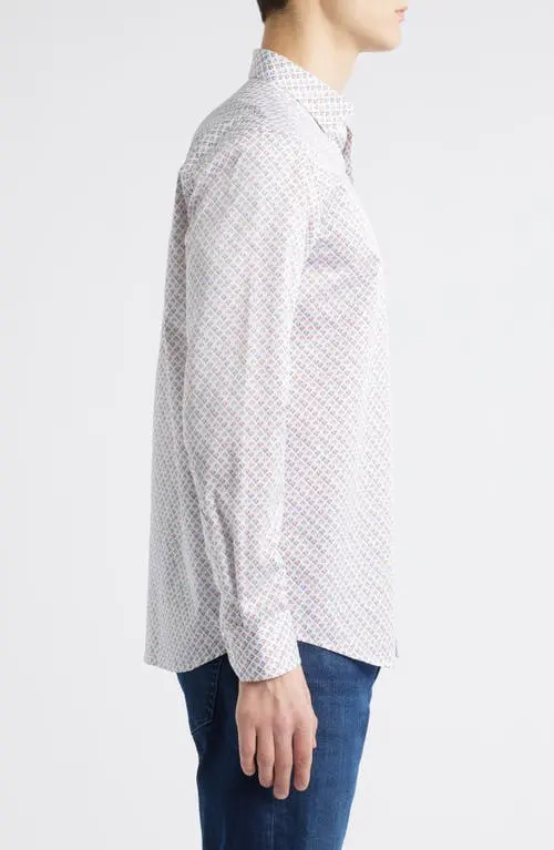 Johnston & Murphy Fan Print Button-up Shirt