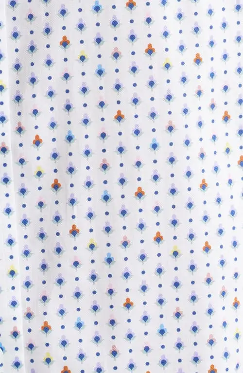 Johnston & Murphy Ditsy Floral Print Short Sleeve Button-up Shirt