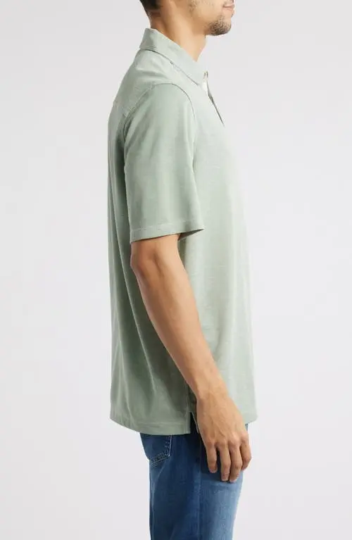 Johnston & Murphy Vintage Slub Jersey Polo - Sage