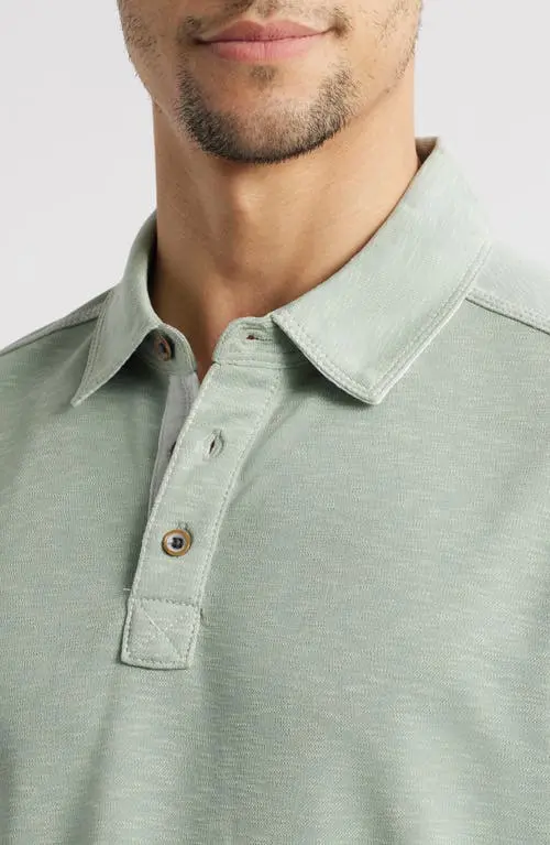 Johnston & Murphy Vintage Slub Jersey Polo - Sage