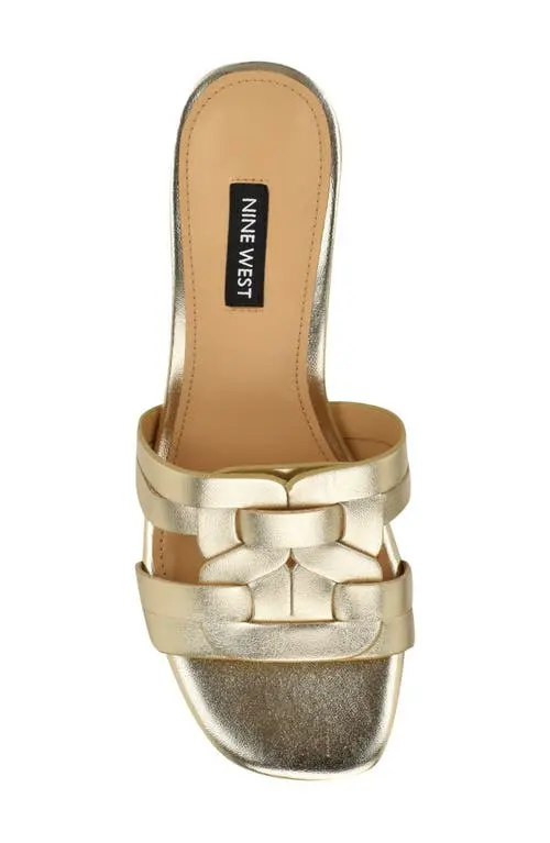 Nine West Gennie Slide Sandal - Gold
