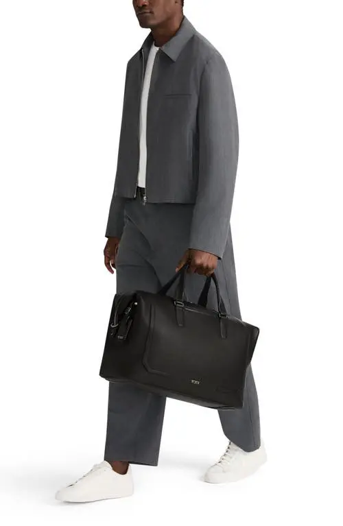 Tumi Nelson Leather Duffle Bag - Black Bombe