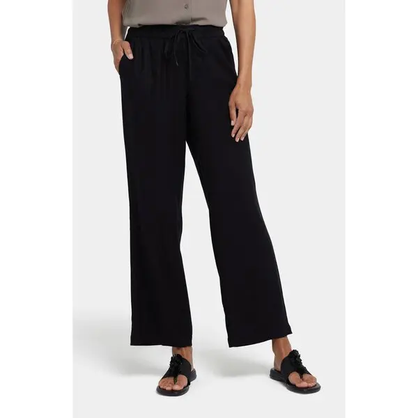 NYDJ Relaxed Tie Waist Linen Blend Pants