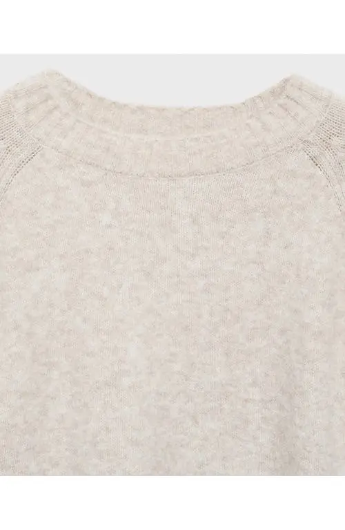 Mango Relaxed Crewneck Sweater - Beige