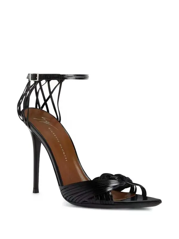 GIUSEPPE ZANOTTI 105mm Intriigo Knot Sandals - Black