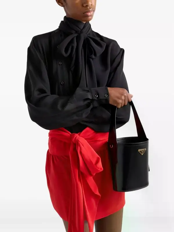 Prada Marocain Shirt - Black