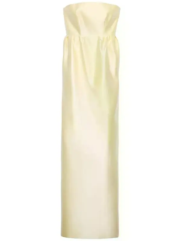 Double Satin Maxi Dress - Yellow, image 3 of 6