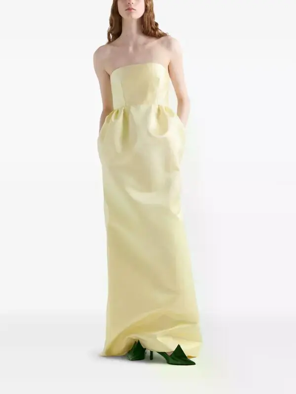 Double Satin Maxi Dress - Yellow, image 4 of 6