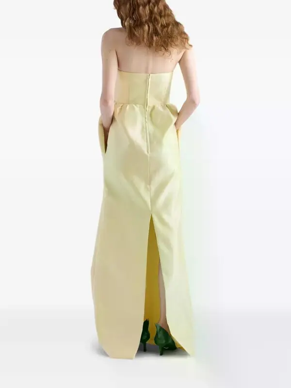 Double Satin Maxi Dress - Yellow, image 5 of 6