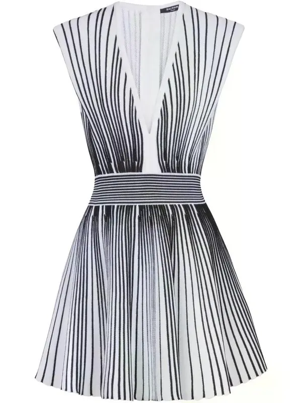 Balmain Flared Knitted Dress