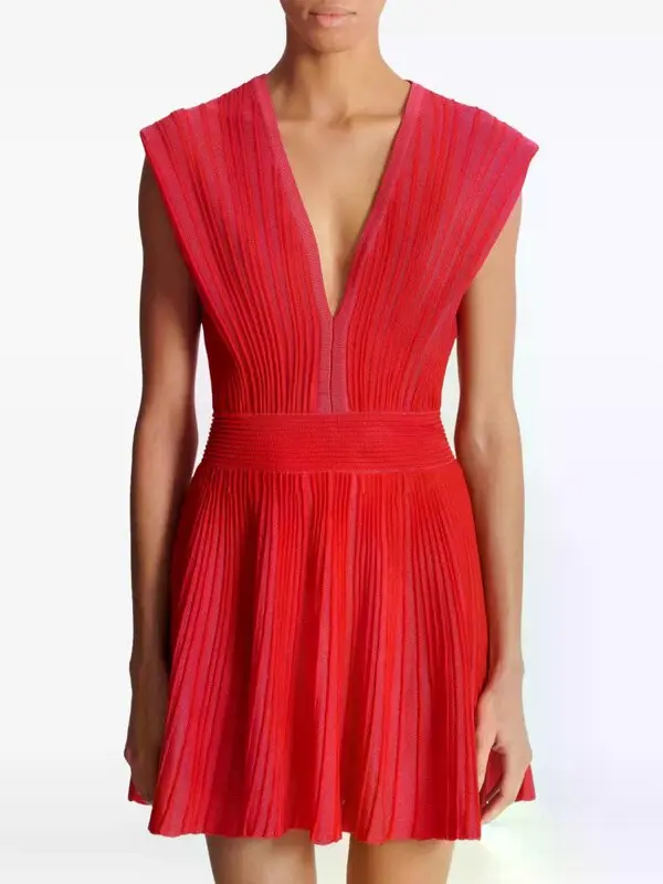 Balmain Raised-seam Mini Dress - Pink