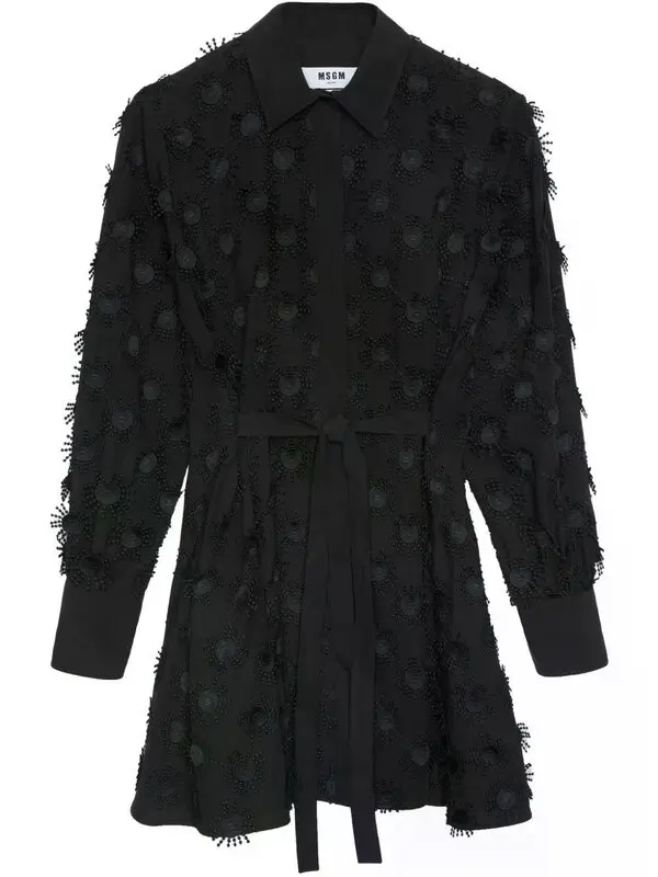 MSGM Tied-waist Shirt Dress