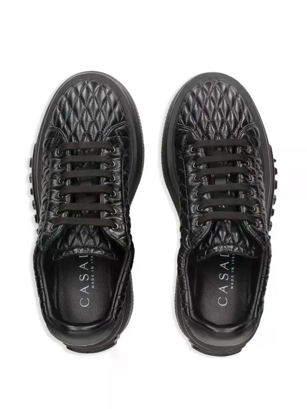 Casadei Quilted Low Top Sneakers
