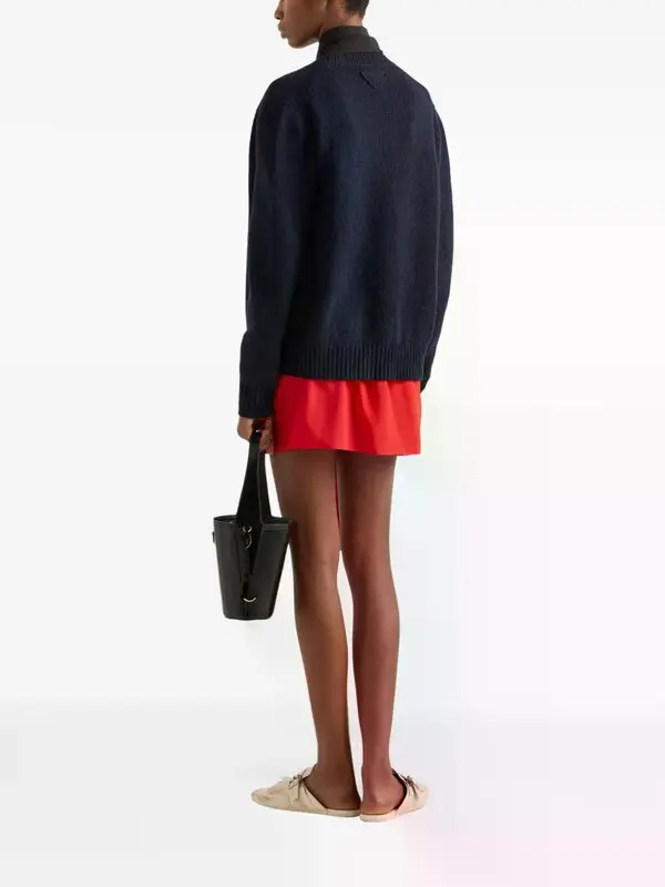 Prada Crepe De Chine Mini Skirt