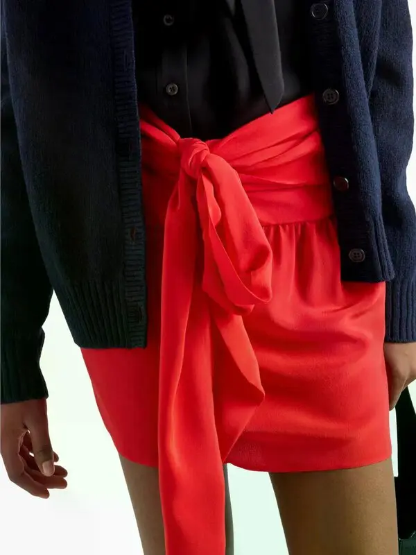 Prada Crepe De Chine Mini Skirt