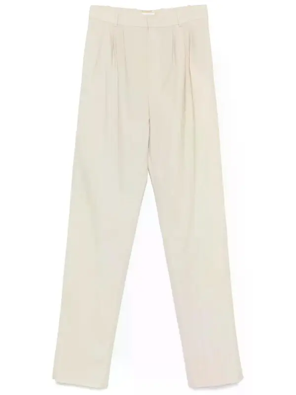 Saint Laurent Wool Trousers - Neutrals