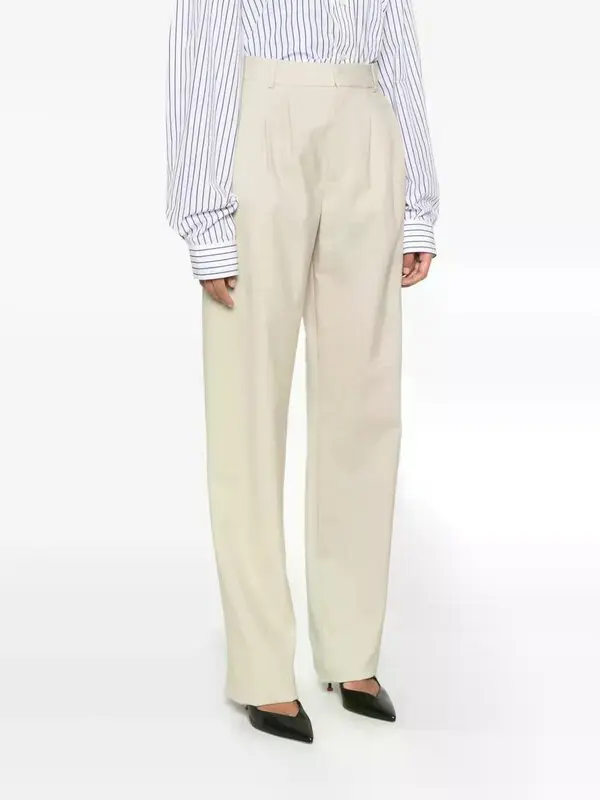 Saint Laurent Wool Trousers - Neutrals