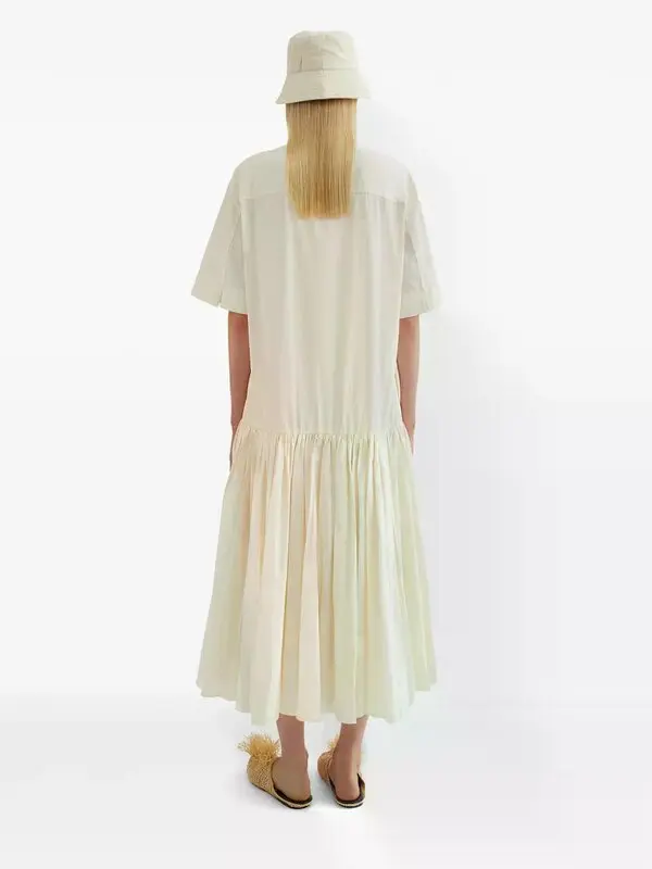 JIL SANDER Cotton Shirt Dress - Neutrals
