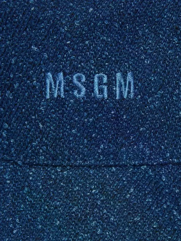 MSGM Embroidered Bucket Hat - Blue