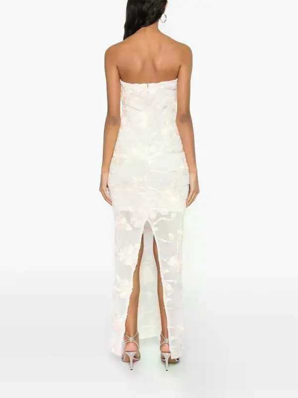 ROTATE BY BIRGER CHRISTENSEN Floral Mesh Maxi Dress - Pink