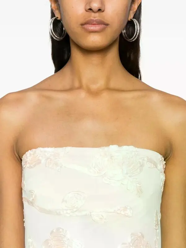 ROTATE BY BIRGER CHRISTENSEN Floral Mesh Maxi Dress - Pink