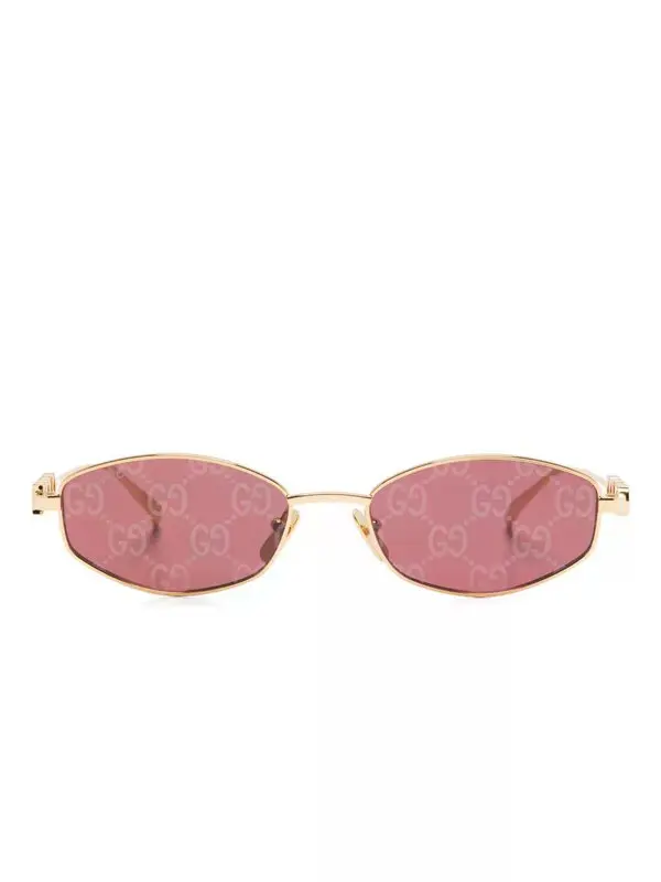 Gucci Geometric-frame Sunglasses - Gold