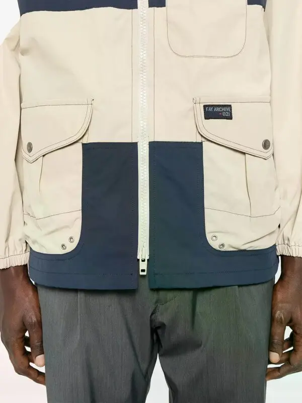 FAY Colour-block Jacket - Neutrals