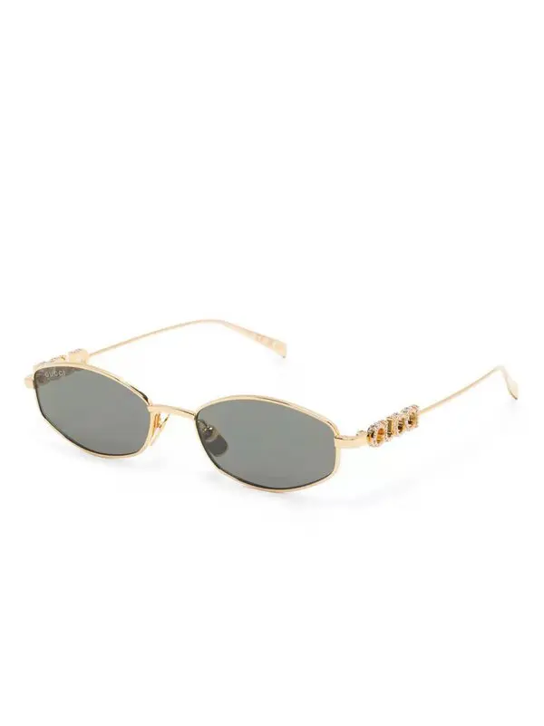 Gucci Geometric-frame Sunglasses - Gold