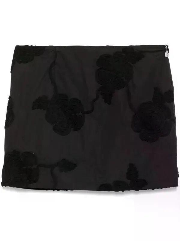 ROTATE BY BIRGER CHRISTENSEN Organic Cotton Mini Skirt - Black