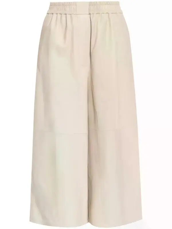 Loewe Cropped Leather Trousers