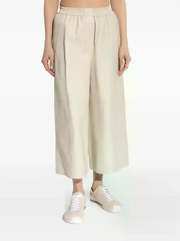 Loewe Cropped Leather Trousers