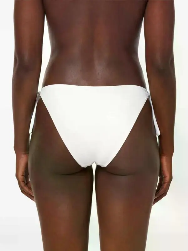 Moschino Rubber Logo Bikini Bottoms - White