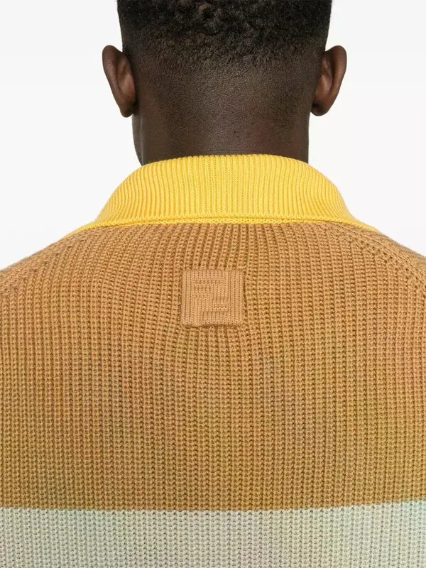 Fendi Striped Polo Shirt - Brown